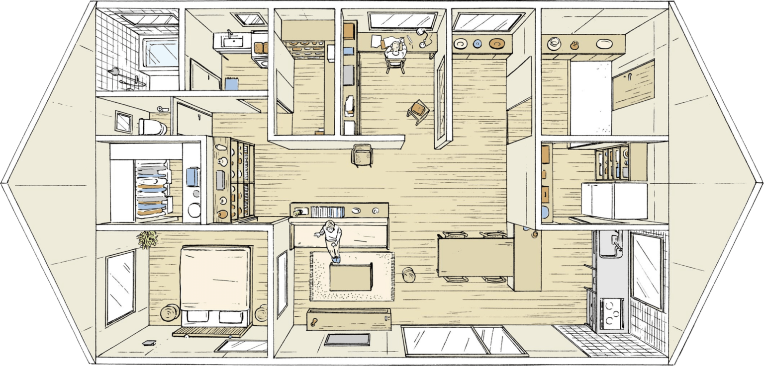 2LDKの平屋間取り図61選！【夫婦二人にぴったりな家】｜ヒラヤスタイル