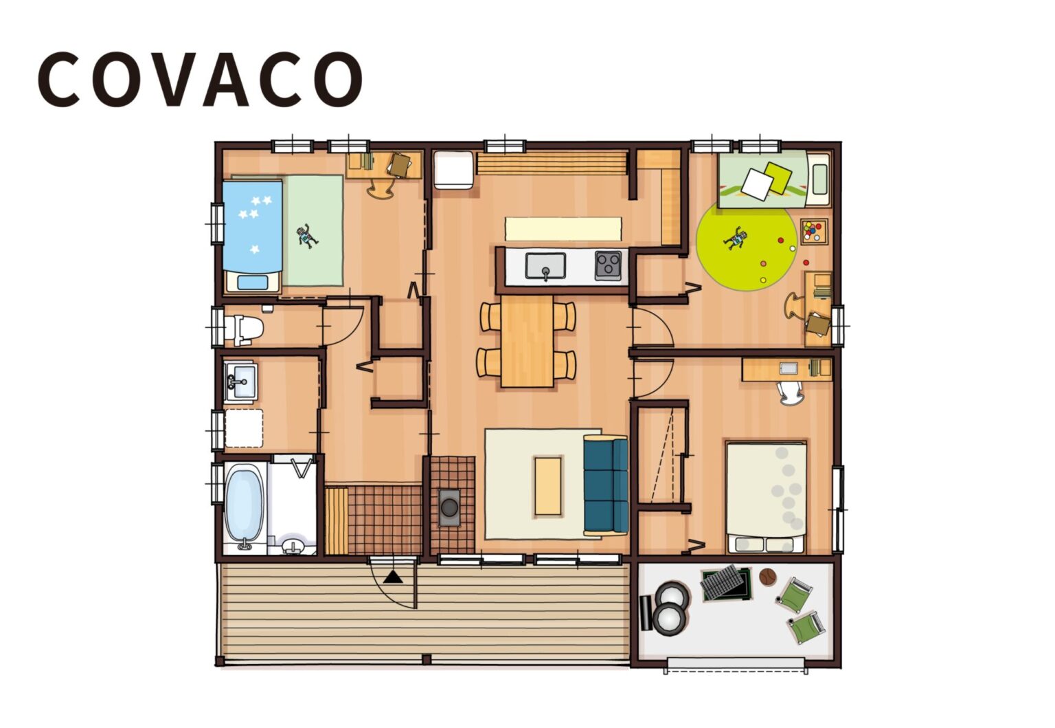 ヒロ建工さんの平屋「COVACO」 間取りおすすめポイント【大きな土間収納】｜ヒラヤスタイル